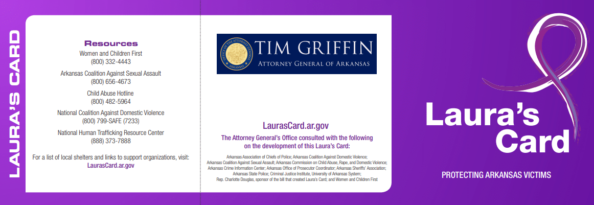 Laura's Card - Arkansas Attorney General